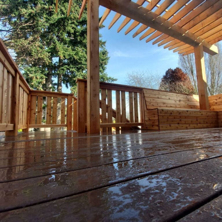 Cedar Pergola, Railing & Privacy Wall Build - 3 Brothers Decking